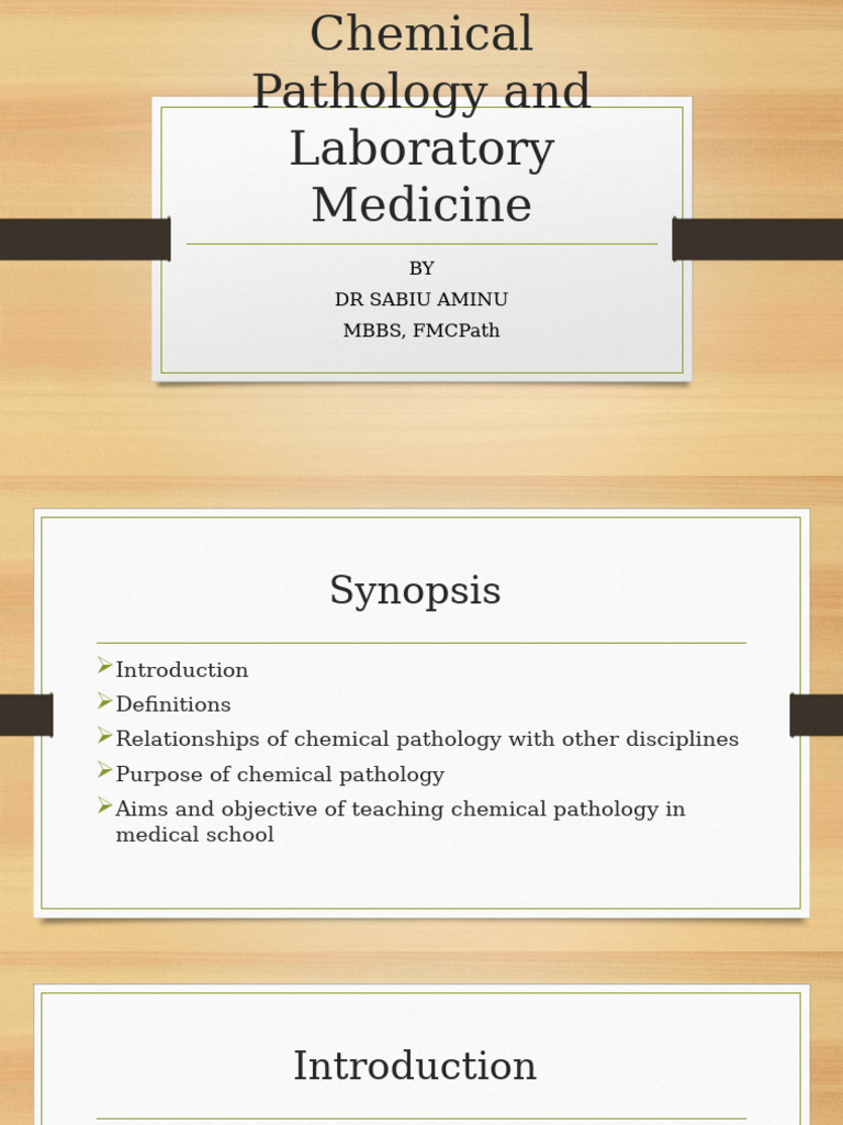 Overview of Chemical Pathology Essentials | PDF | Pathology ...