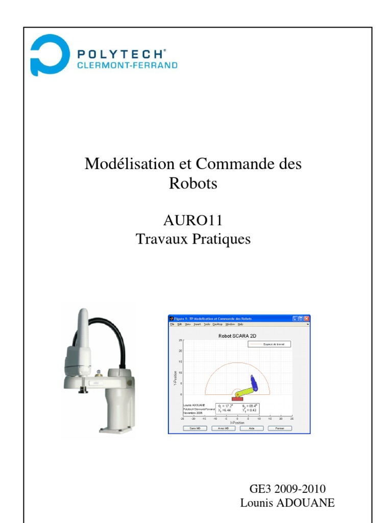 LounisAdouane TP RobotiquePolytechClermont | PDF | Ordinateurs
