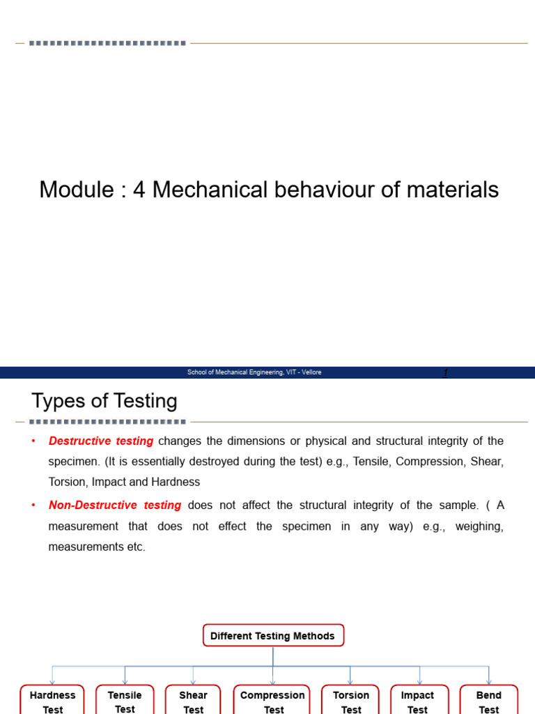 Mechanical Testing Methods Overview | PDF | Fracture | Deformation ...