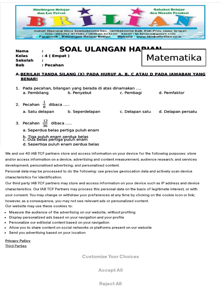 PDF p Classtruncatedtext Module Lineclamped 85ulhh Style Max Lines5soal Matematika Kelas 4 Sd ...