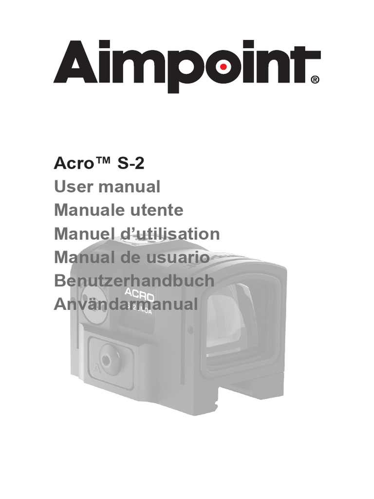 aimpoint acro user manual | PDF