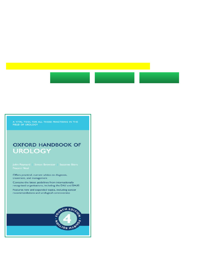 (Ebook) Oxford Handbook of Urology by John Reynard, Simon F. Brewster ...