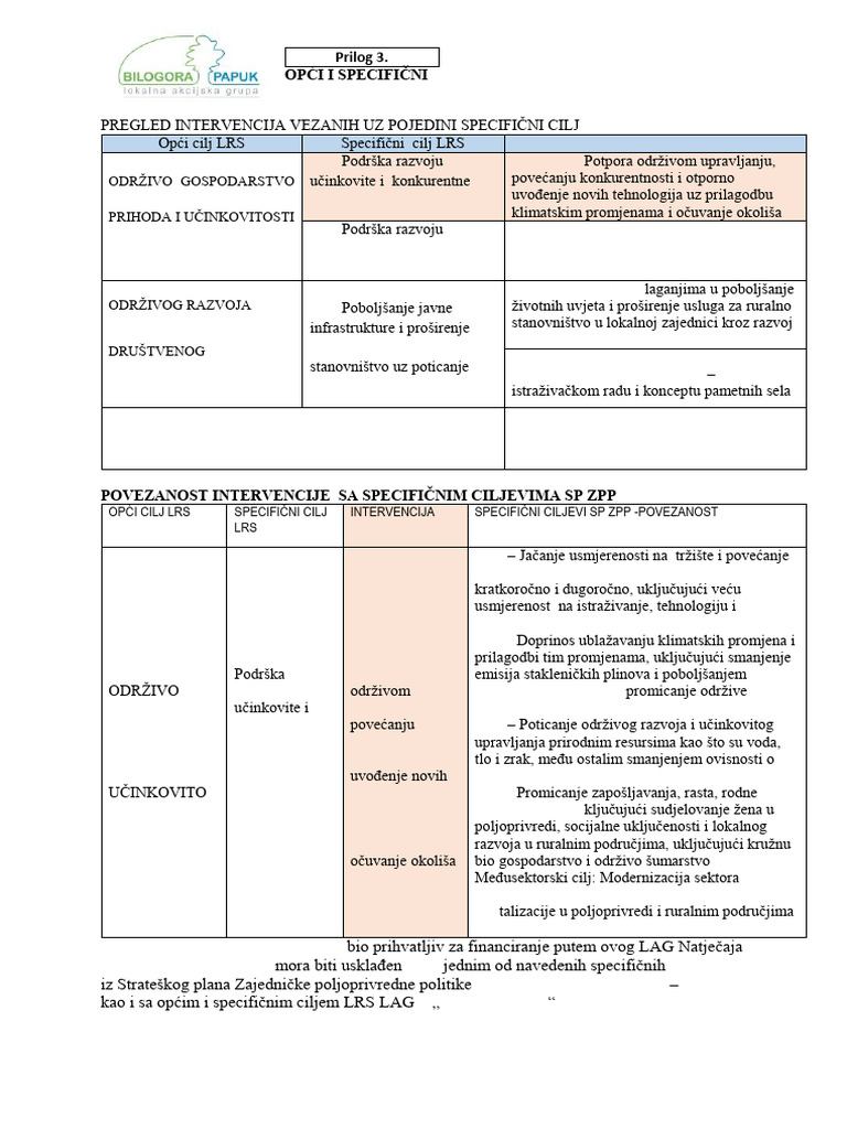 Prilog 3.ciljevi LRSdodana Vrijednost Leader | PDF