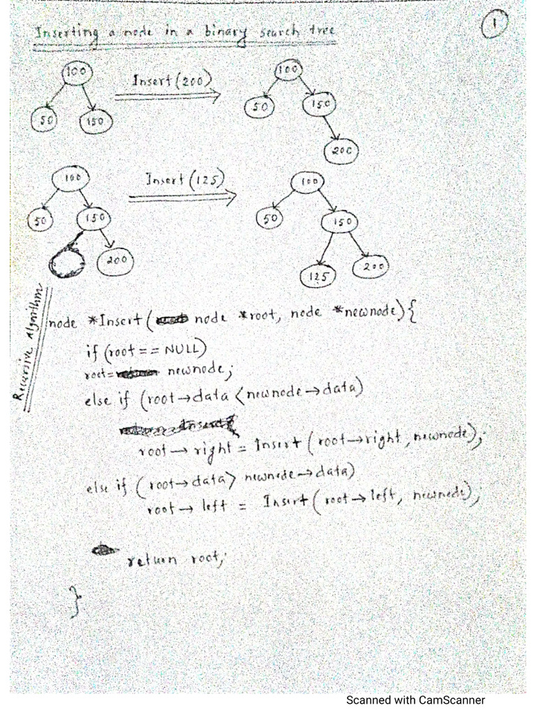 BST Insertion and Deletion | PDF