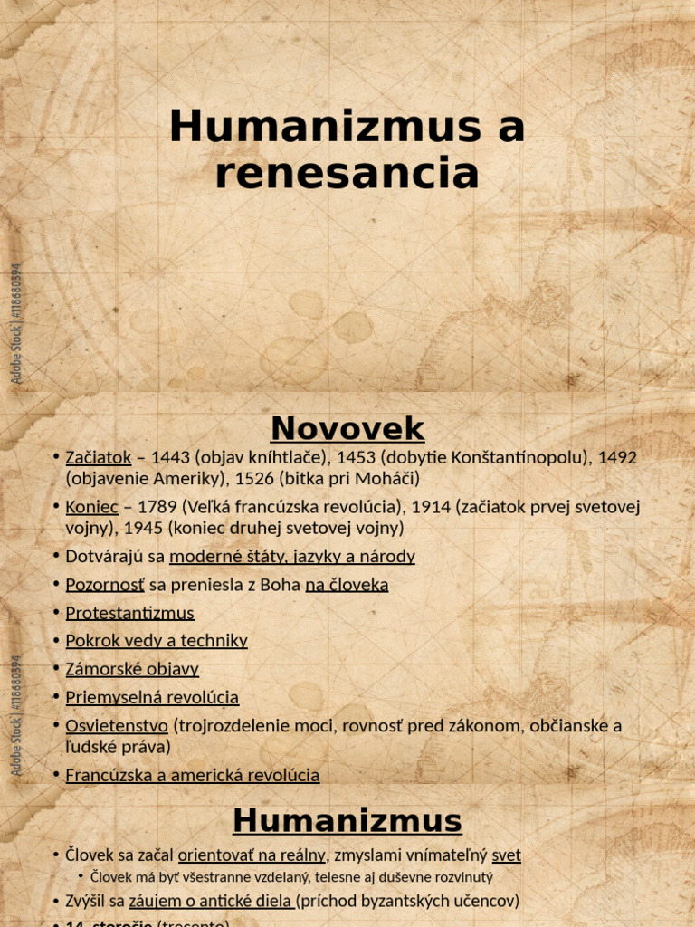 Humanizmus A Renesancia | PDF