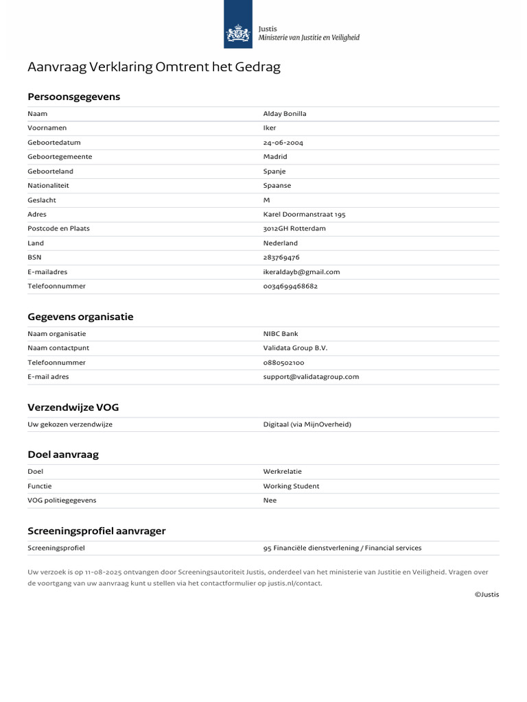 Certificate of Good Conduct - Application | PDF