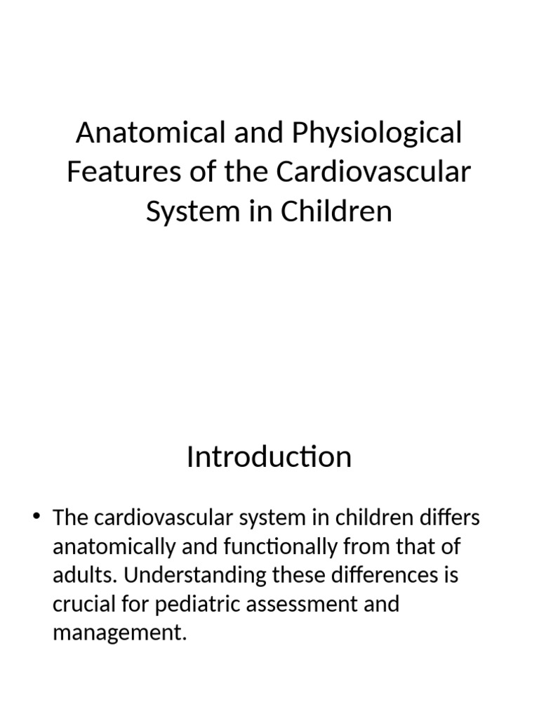 Cardiovascular System in Children | PDF | Circulatory System | Heart