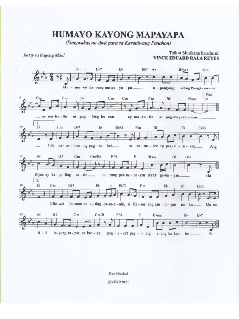 Humayo Kayong Mapayapa | PDF