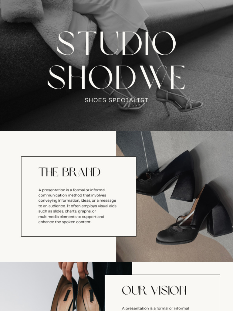 Black and White Minimalist Shoes Brand Presentation | PDF | Multimedia ...
