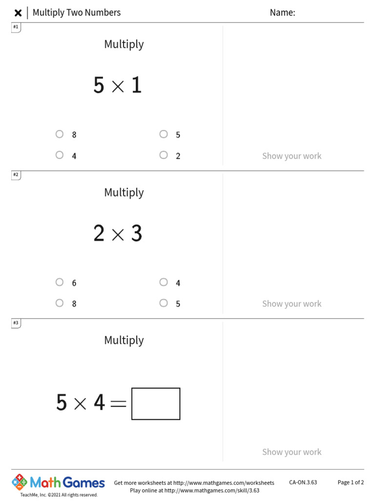 3 63 Multiply Two Numbers (1) | PDF