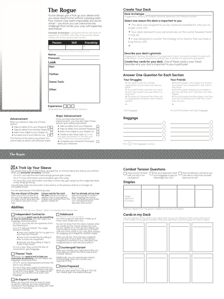 Character Advancement Guide for Rogues | PDF