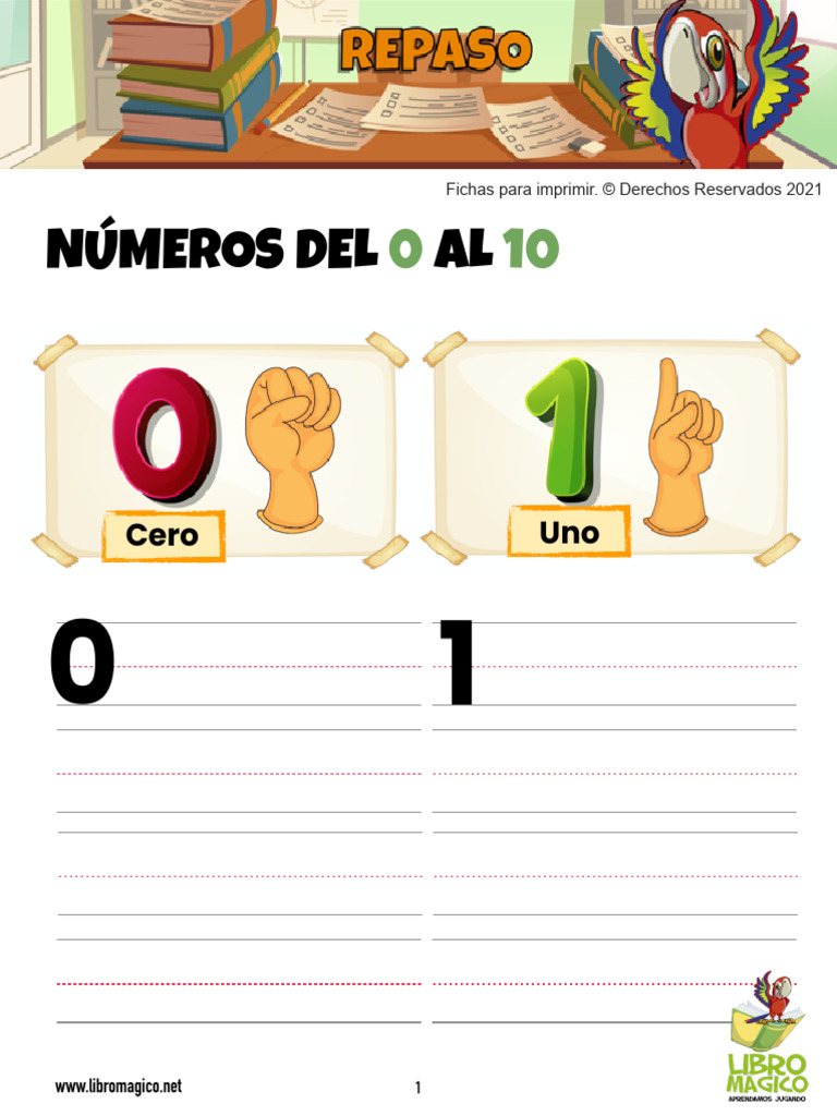 Contar Del 0 Al 10 | PDF