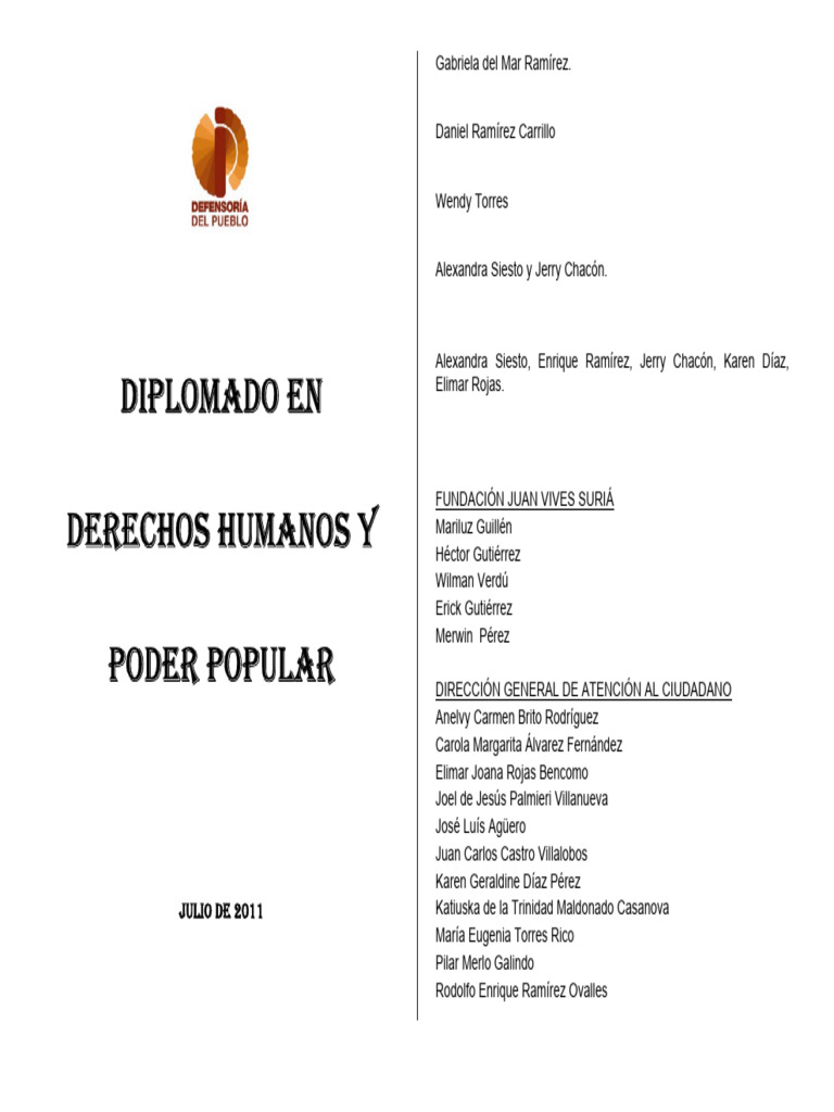 Diploma Do | PDF | Derechos humanos | Estado (política)
