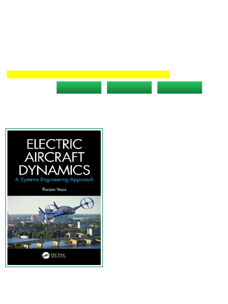 (Ebook) Electric Aircraft Dynamics: A Systems Engineering Approach by Ranjan Vepa ISBN ...