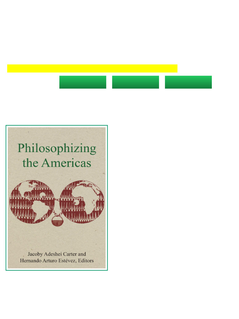 (Ebook) Philosophizing The Americas by Jacoby Adeshei Carter, Hernando ...