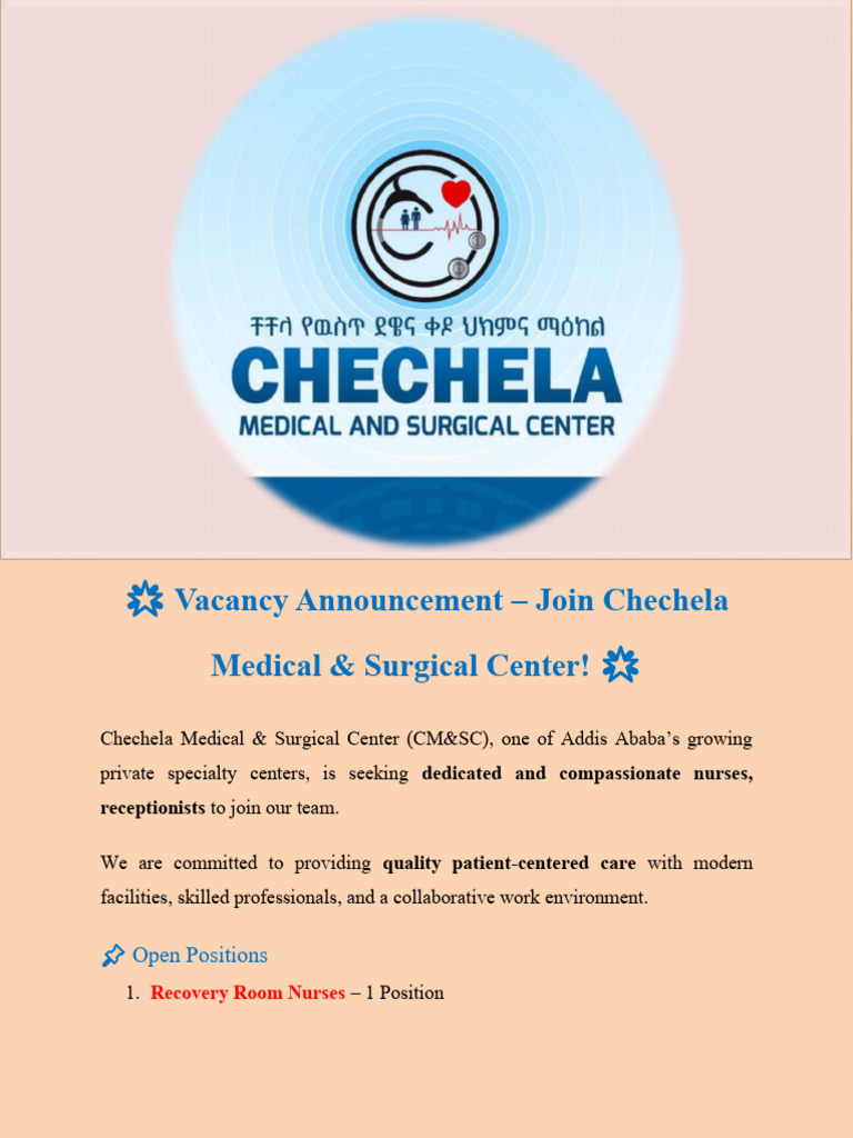 Vacuncy Post For Nursing - Receptionist November 2025 | PDF