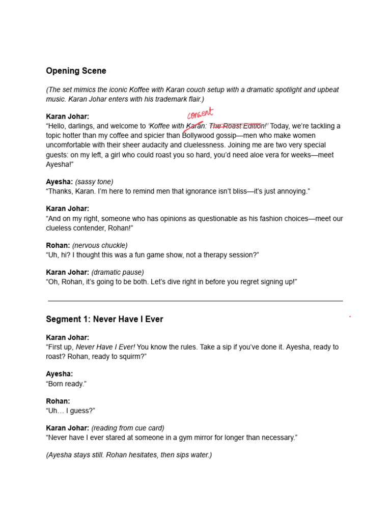 Unfair Script Dialogues | PDF