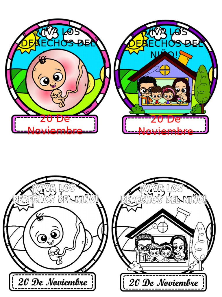 Recuerdos Imprimibles Derechos Del Niño | PDF