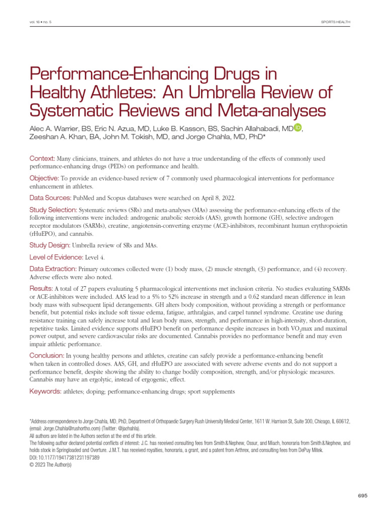 Performance-Enhancing Drugs Review | PDF | Medical Specialties ...