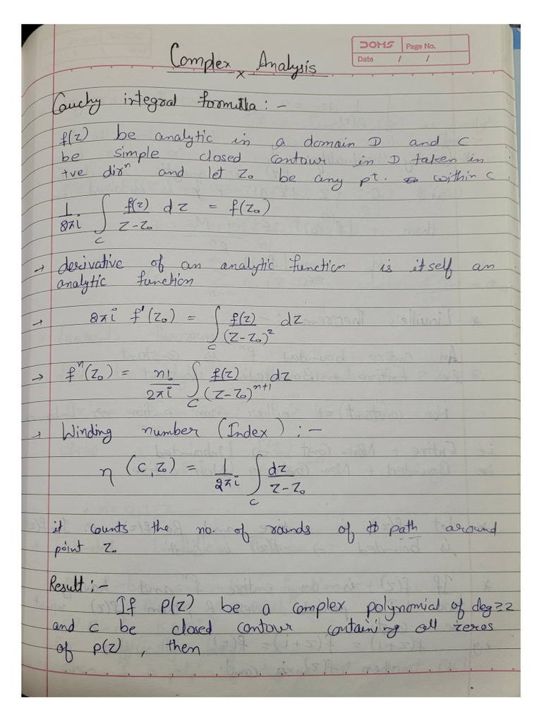 Complex Short Notes | PDF