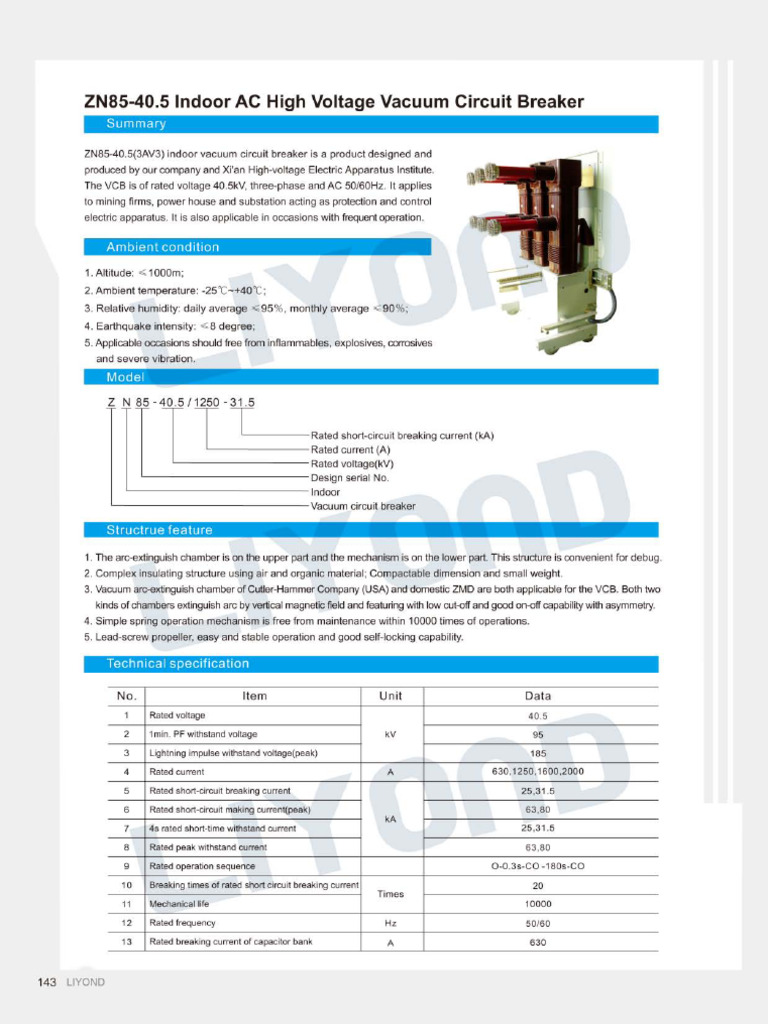 40.5kV HV VCB | PDF