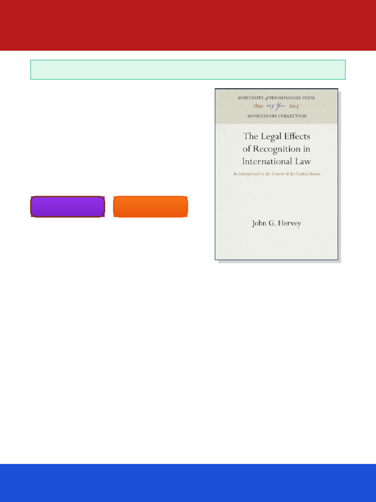 The Legal Effects of Recognition in International Law: As Interpreted ...