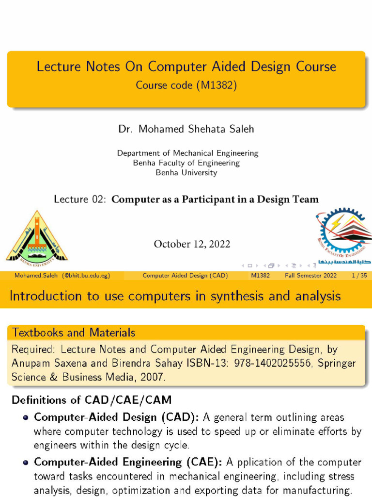 Lec 2 Cad | PDF