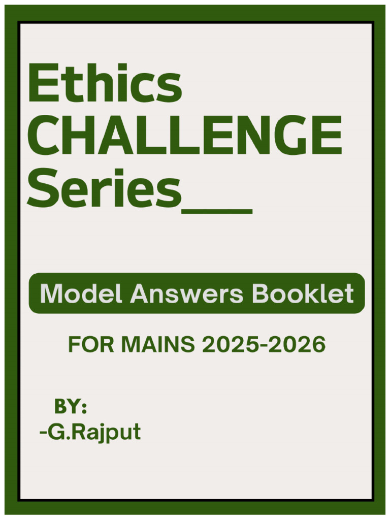 Ethics Challenge BOOKLET | PDF | Socrates | Plato