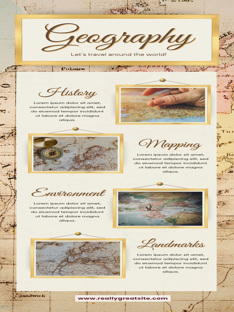 Beige and Brown Vintage Geography Infographic | PDF