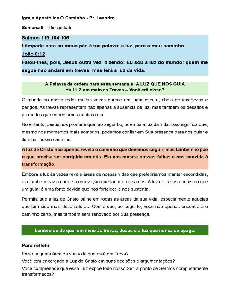 Semana 9 Discipulado | PDF