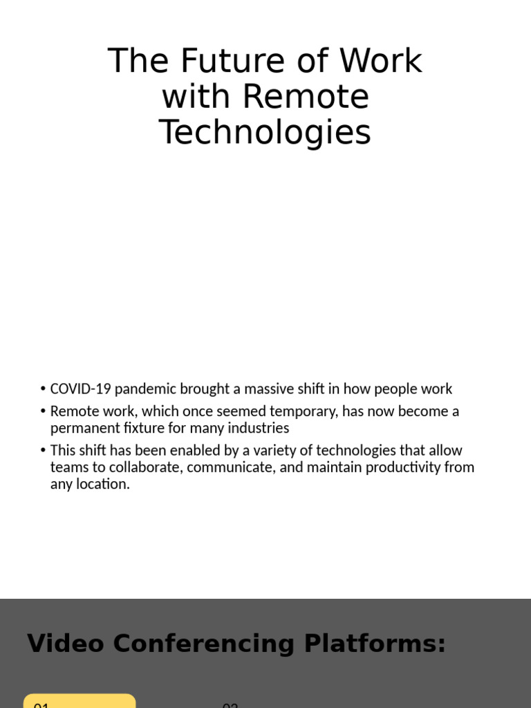 The Future of Work With Remote Technologies | PDF | Virtual Private ...