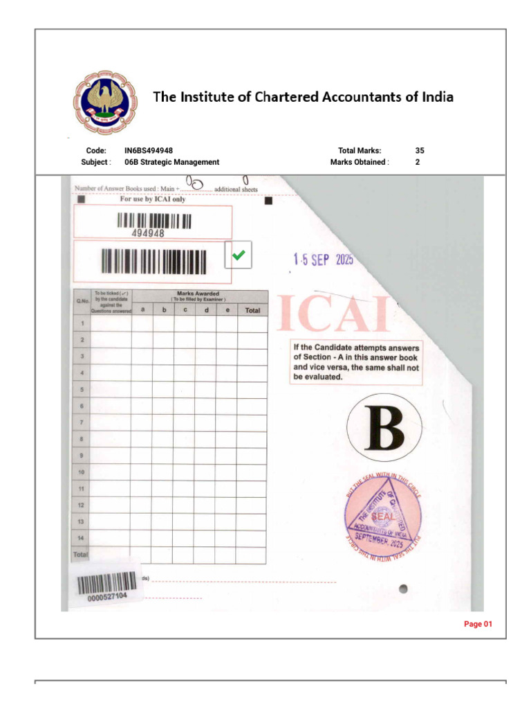 SM RTI Page For Answersheet | PDF