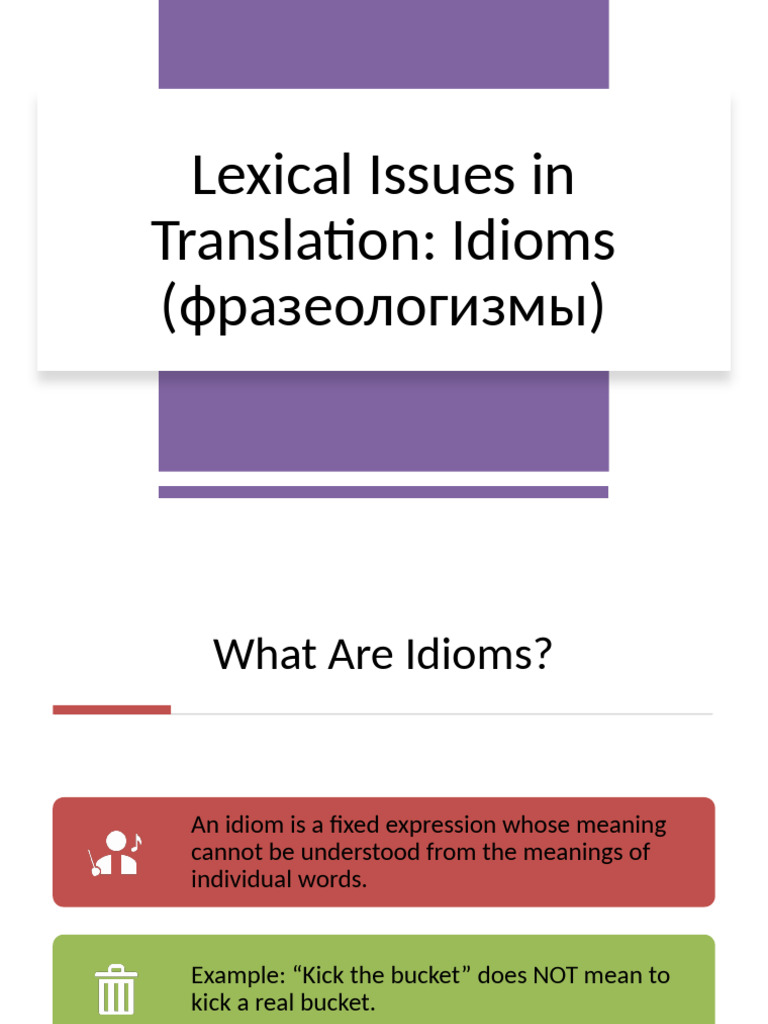 Idioms Translation Lesson EN | PDF