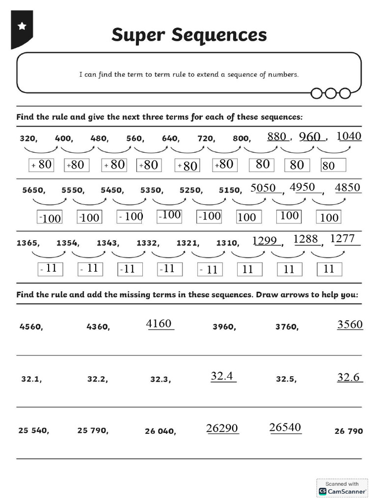 Super Sequences: Finding Patterns and Rules | PDF