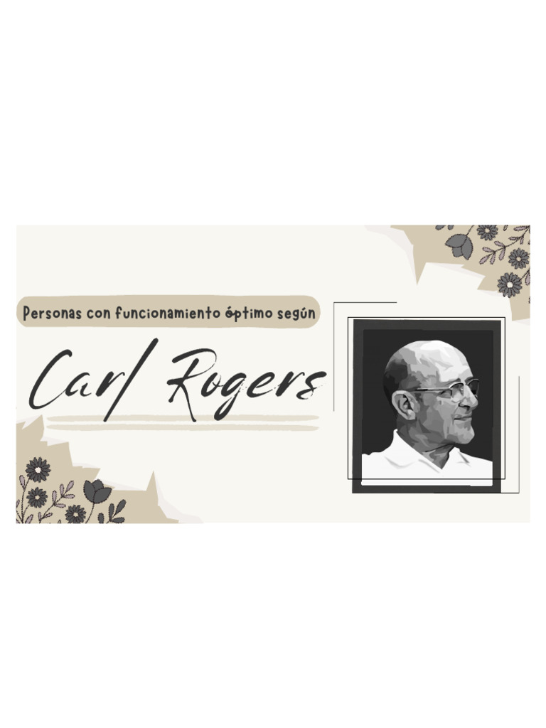 Funcionamiento Óptimo según Carl Rogers | PDF | Creatividad | Sicología