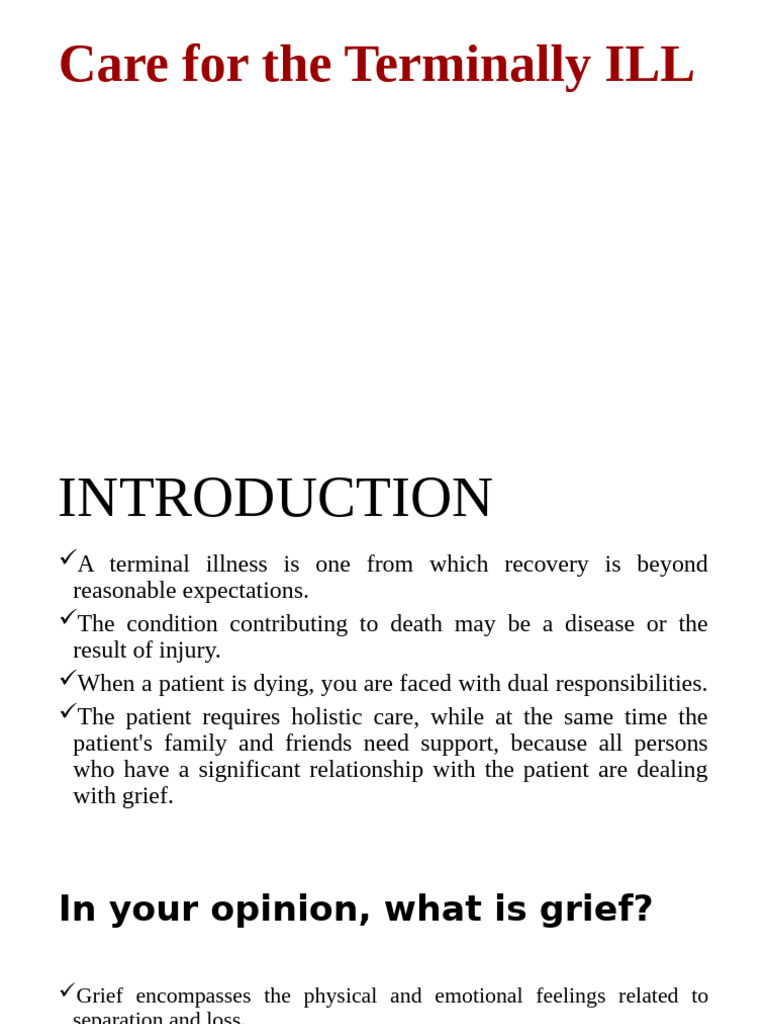 Comprehensive Guide to Terminal Care | PDF | Terminal Illness ...