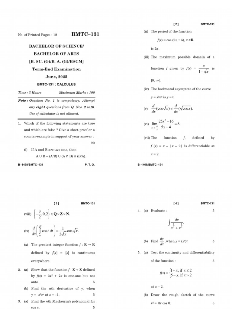 Mathematics Calculus | PDF