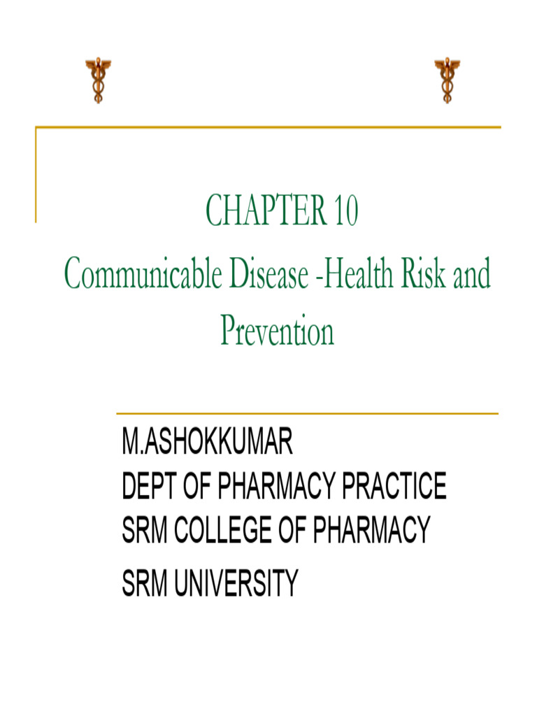Communicable Disease-Health Risk and Prevention | PDF | Infection ...