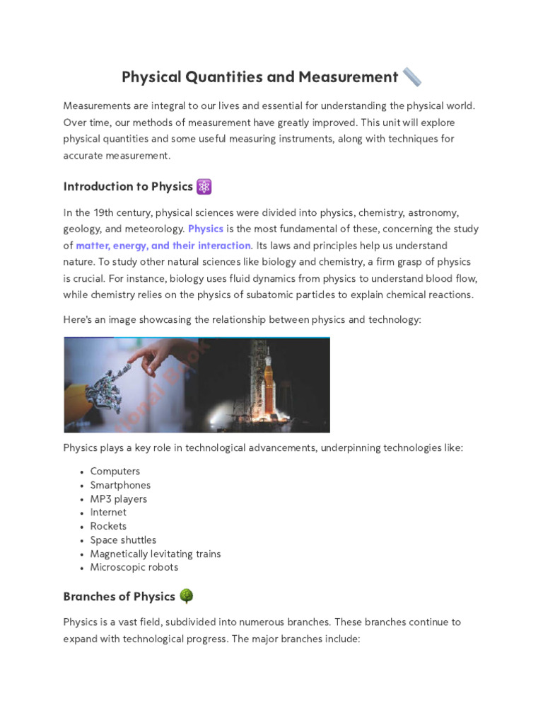 Understanding Physical Quantities & Measurement | PDF | Physics ...