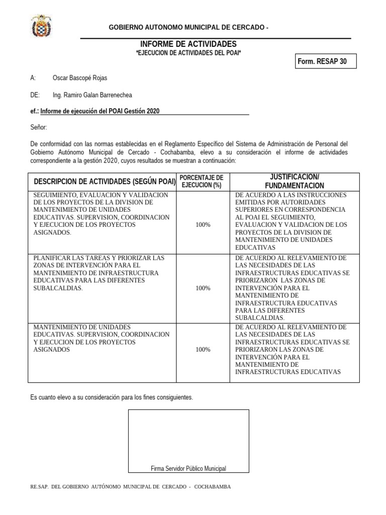 Form - Resap 30 Ramiro Galan | PDF