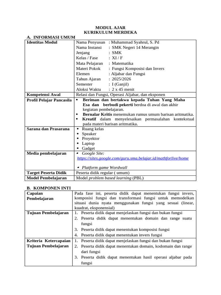 Modul Ajar PPG Edit | PDF