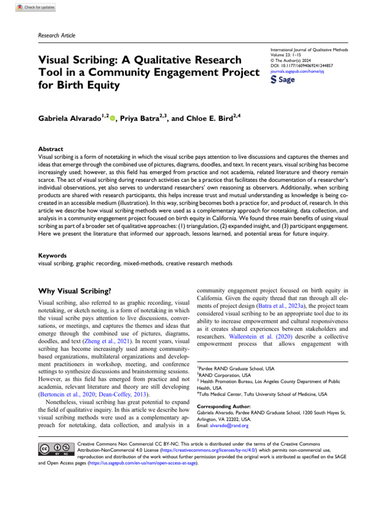 Visual Scribing for Birth Equity Research | PDF | Qualitative Research ...