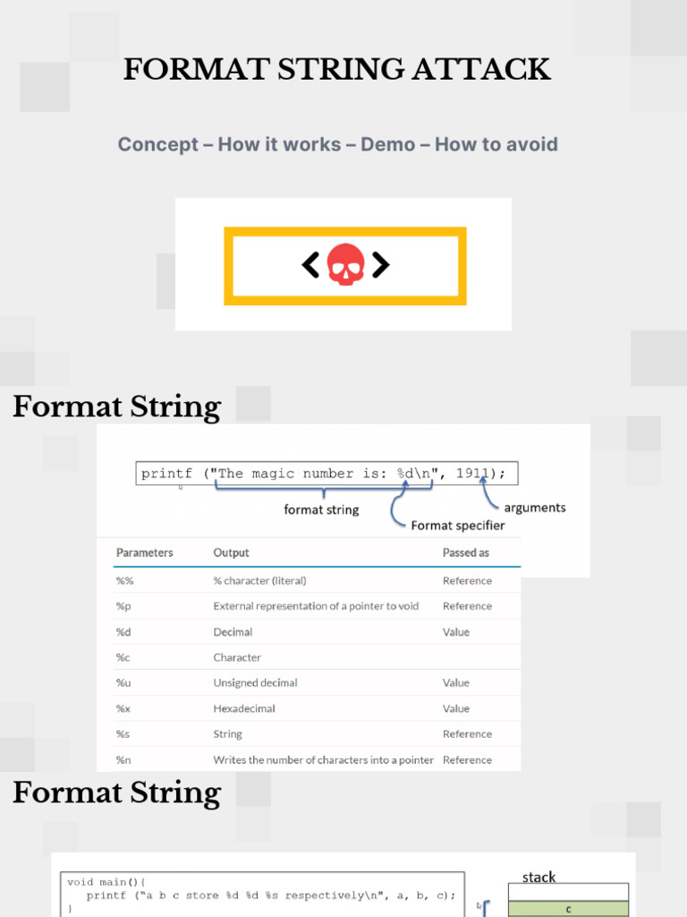 Format String Attack | PDF | String (Computer Science) | Cyberwarfare
