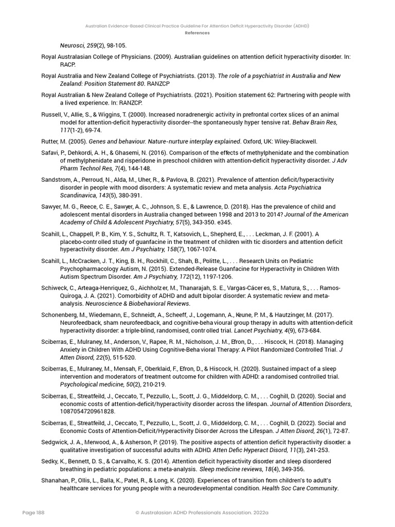 Australian Clinical Practice Guideline For ADHD June 2024 (1) 188 202 3 ...