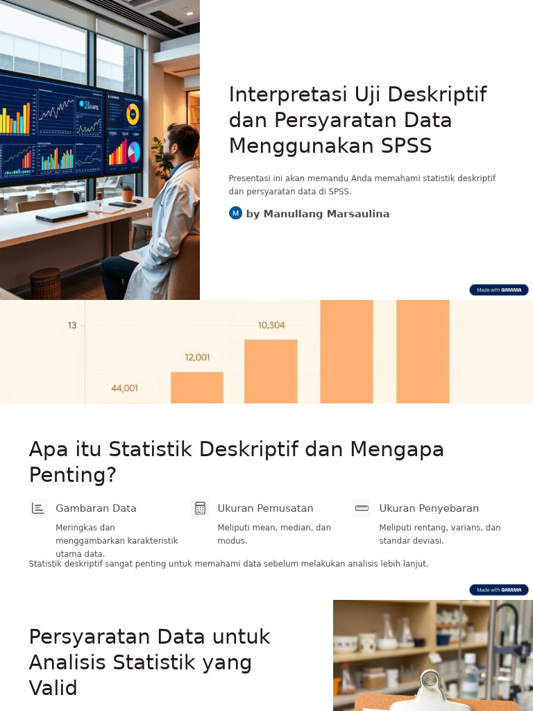 Interpretasi Uji Deskriptif Dan Persyaratan Data Menggunakan SPSS | PDF