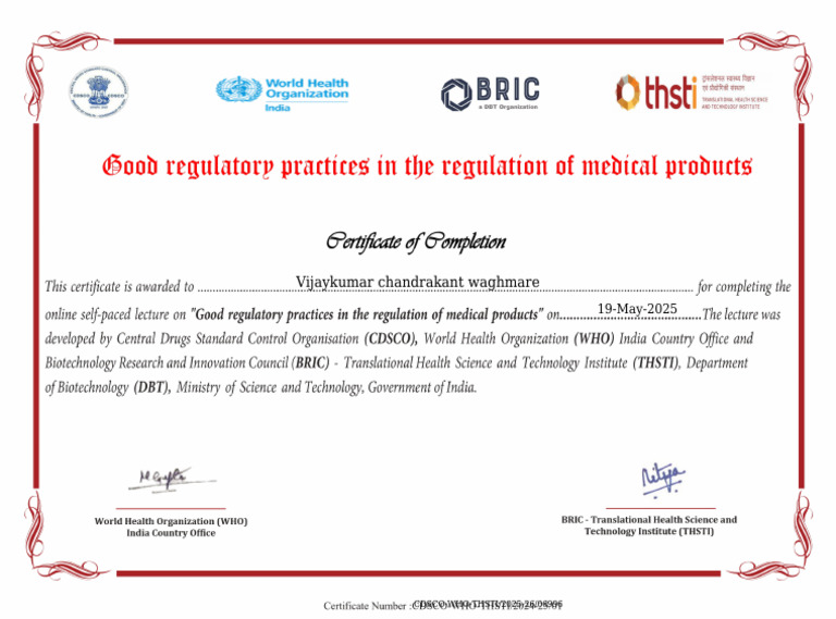 Good Regulatory Practices in The Regulation of Medical Products | PDF