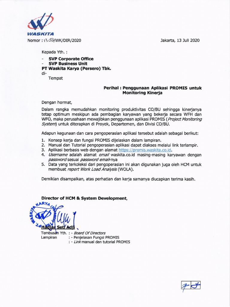 Aplikasi PROMIS untuk Monitoring Kinerja | PDF