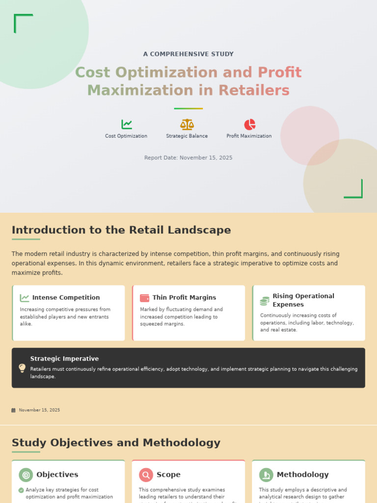 Retail Cost Optimization Strategies | PDF | Pricing | Inventory