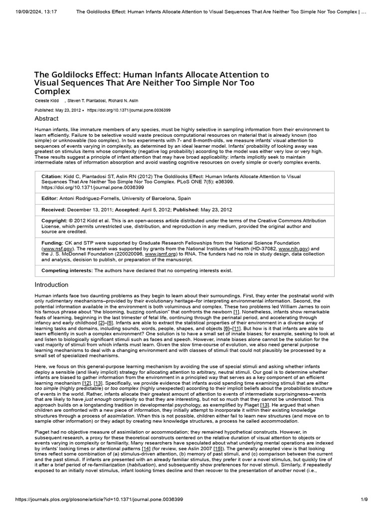The Goldilocks Effect_ Human Infants Allocate Attention to Visual ...