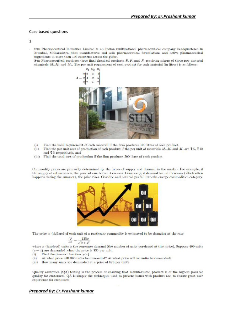 Case Based Questions | PDF